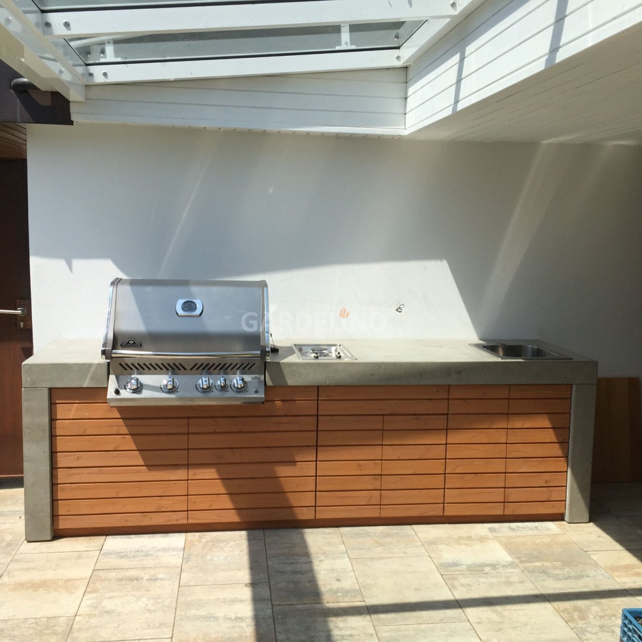 Beton Outdoorküche mit Napoleon Grill | Gardelino.de Kundenbericht