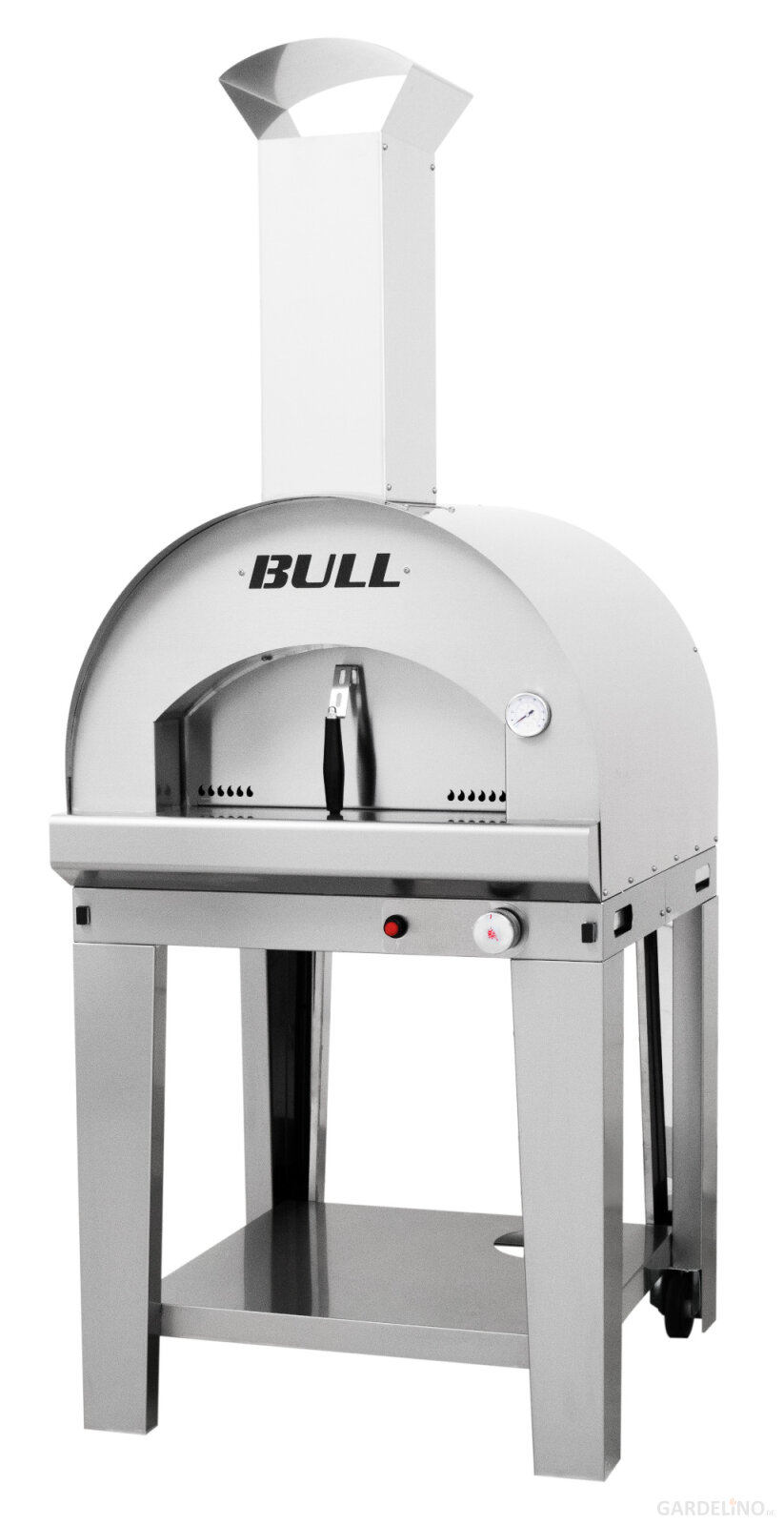 Mobiler Gas-Pizzaofen aus Edelstahl Bull BBQ