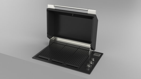 Fulgor Milano schwarzer Design-Einbaugrill