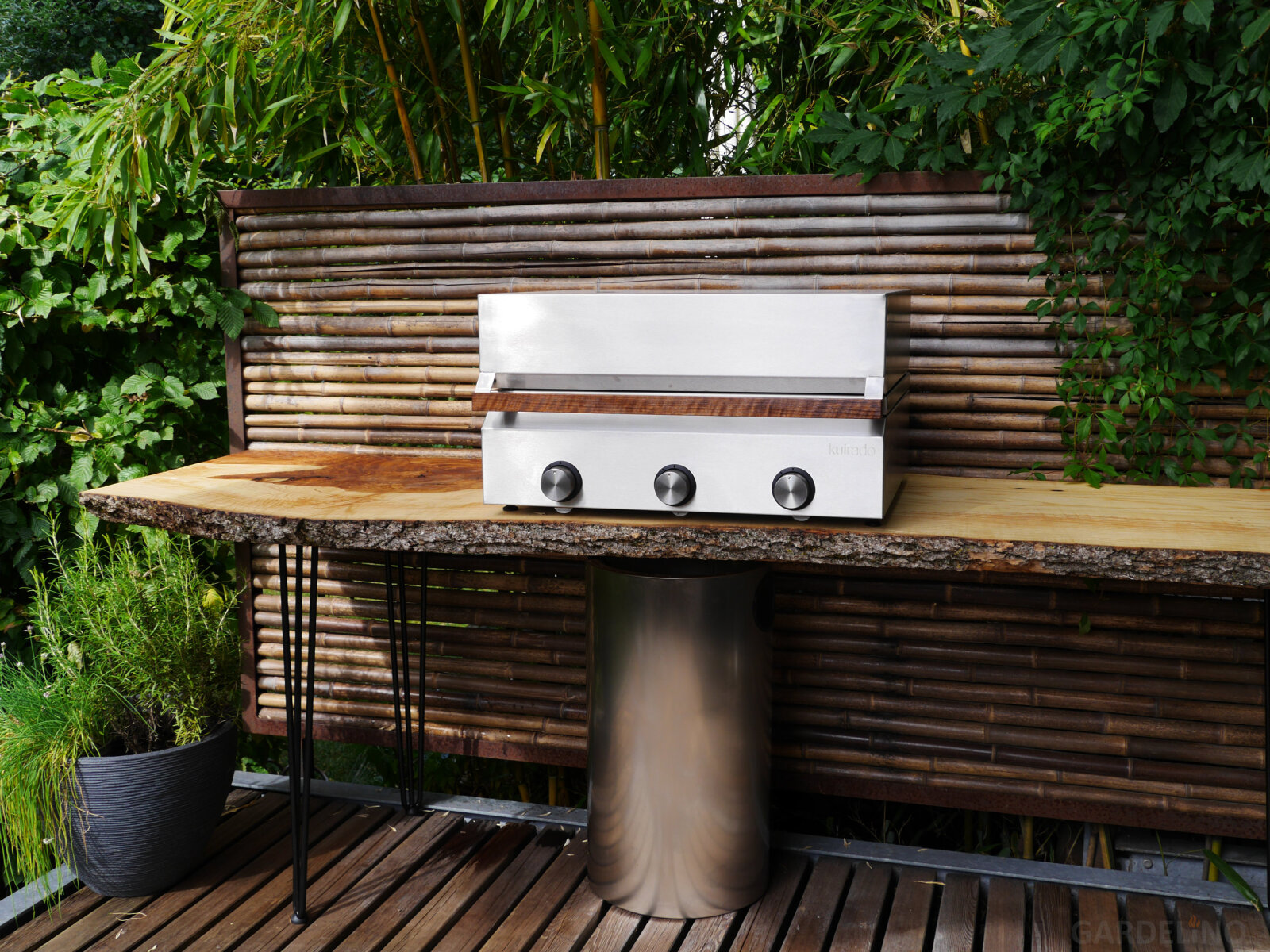 kuirado Design Gasgrill mit Edelstahlguss Hochleistungsbrennern