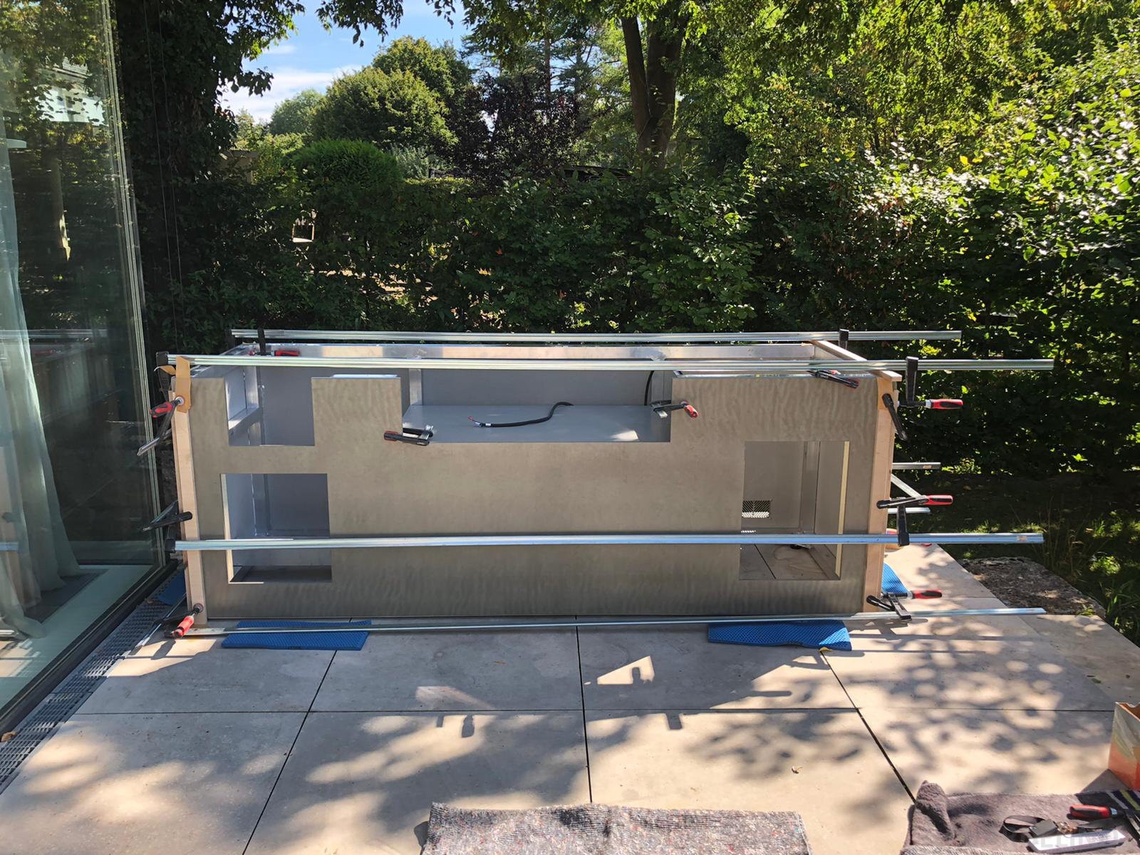 Beton Outdoor Küche mit Fire Magic Grill