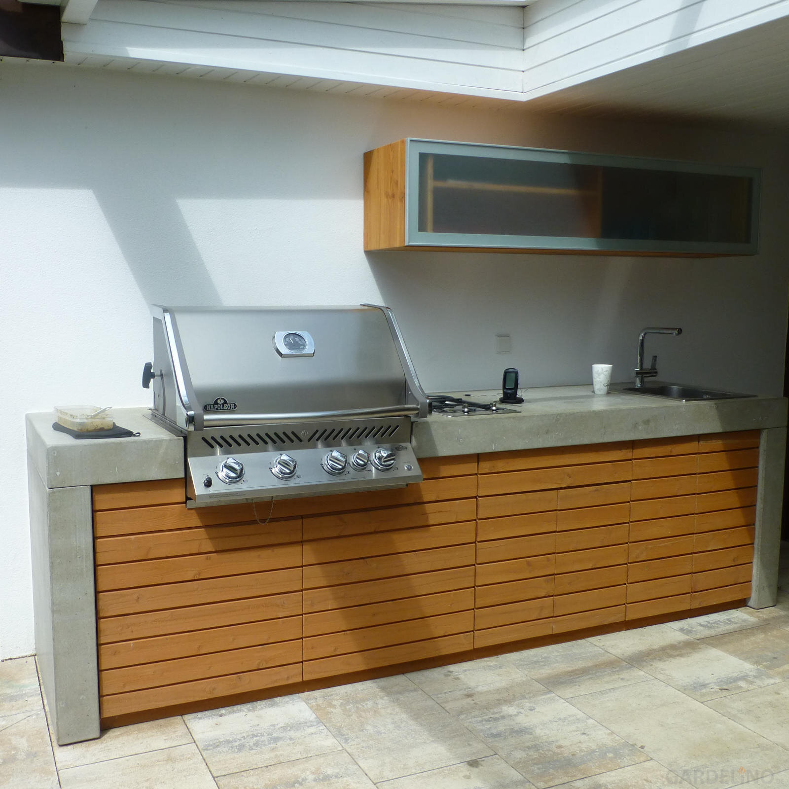 Beton Outdoorküche mit Napoleon Grill | Gardelino.de Kundenbericht